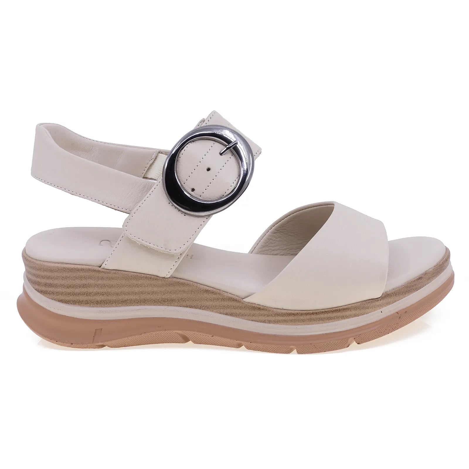 Sandale bej damă din piele naturală – Anna Viotti D45-2563 casual ...