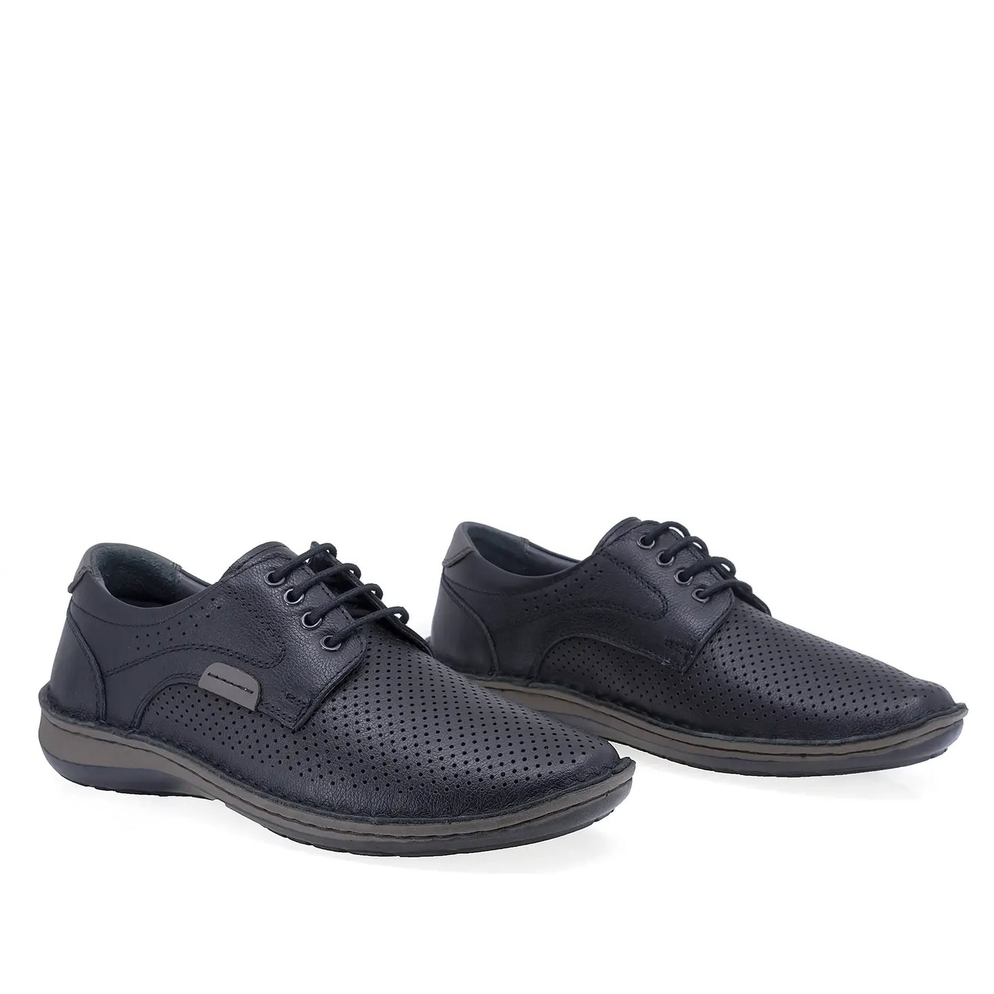 Pantofi barbati casual Goretti piele naturala B36-9506-106 negru ...